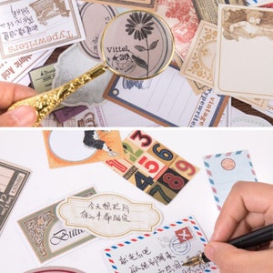 60pcs, Vintage Stickers, Written Stickers, Frame Stickers, Retro ...