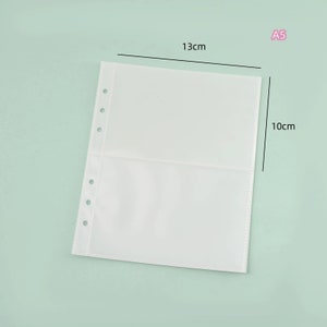 10pcs, A5 Sticker Storage Inserts, Card Storage, 6 Ring, Storage Album ...