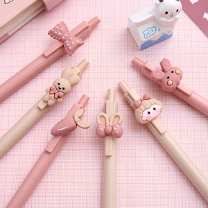 2pcs, Cute Gel Pens, 0.5mm, Kawaii Stationary, Cute Pens, Sign Pen, Gel ...