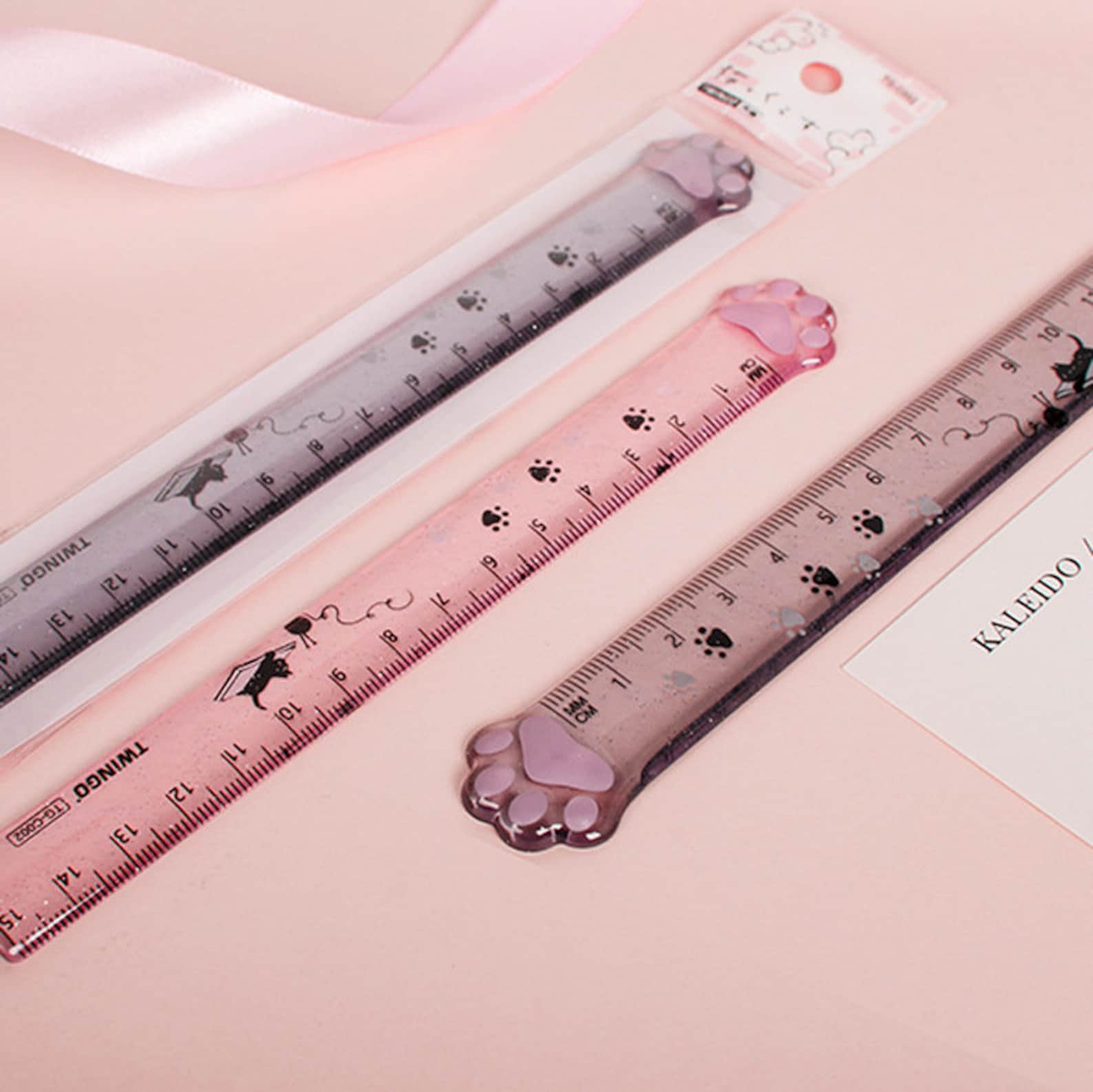 Cat Paw Ruler Animal Ruler Cute Ruler Kawaii Stationery - Etsy