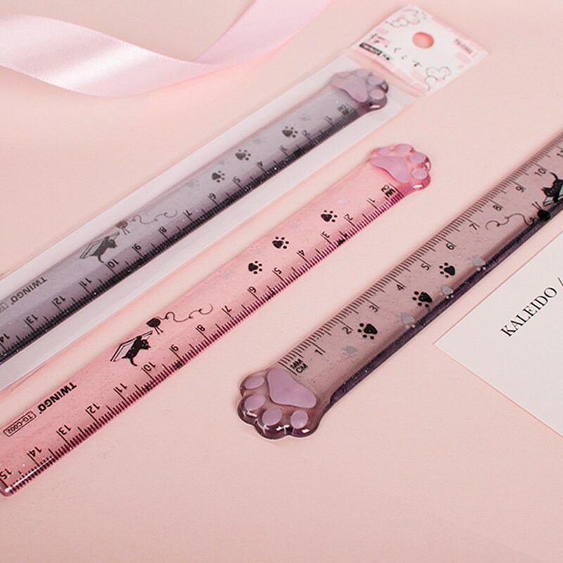 Cat Paw Ruler Animal Ruler Cute Ruler Kawaii Stationery - Etsy