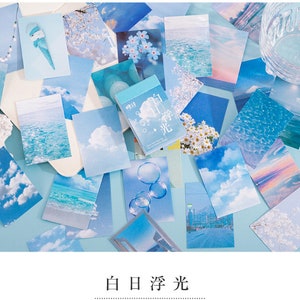 50pcs, Planner Stickers, Blue, Sky Stickers, Clouds Stickers, Photo ...