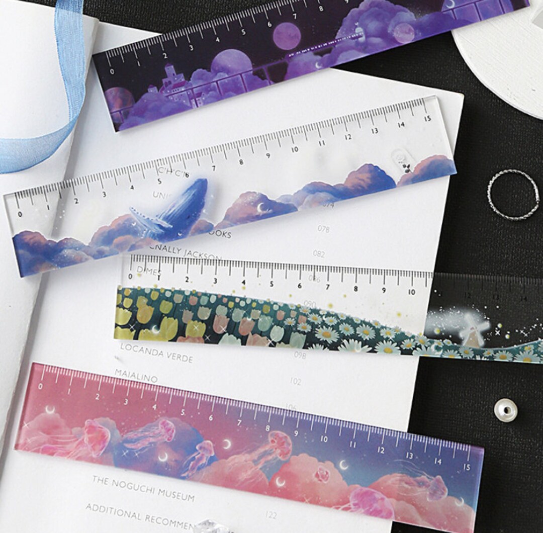 Ruler Drawing Ruler Cute Ruler Kawaii Stationery Student - Etsy