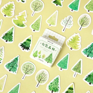 45pcs, Tree Stickers, Forest Stickers, Green Tree Stickers, Plant ...