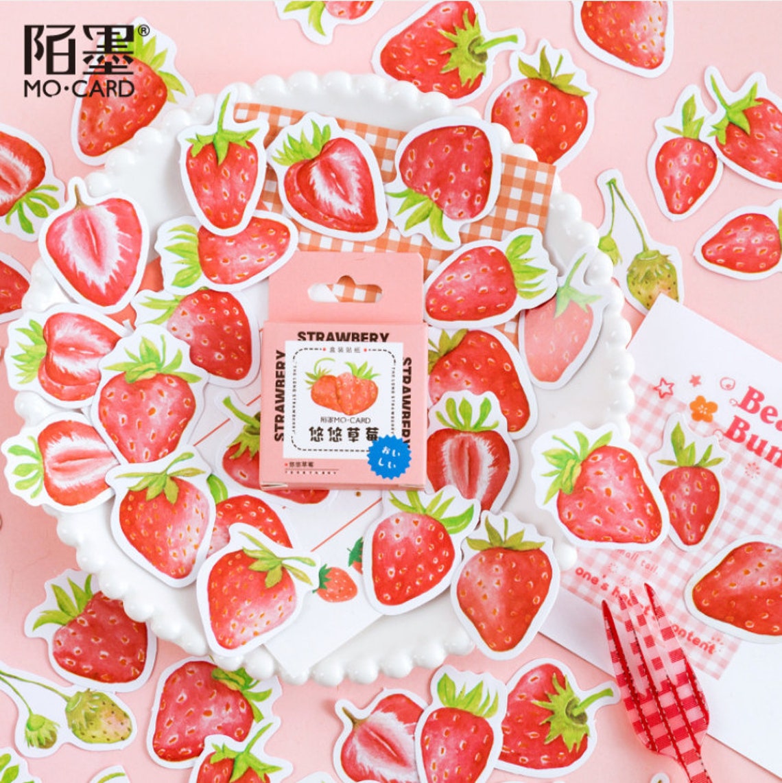 45pcs Strawberry Sticker Fruit Sticker Sticker Flakes - Etsy