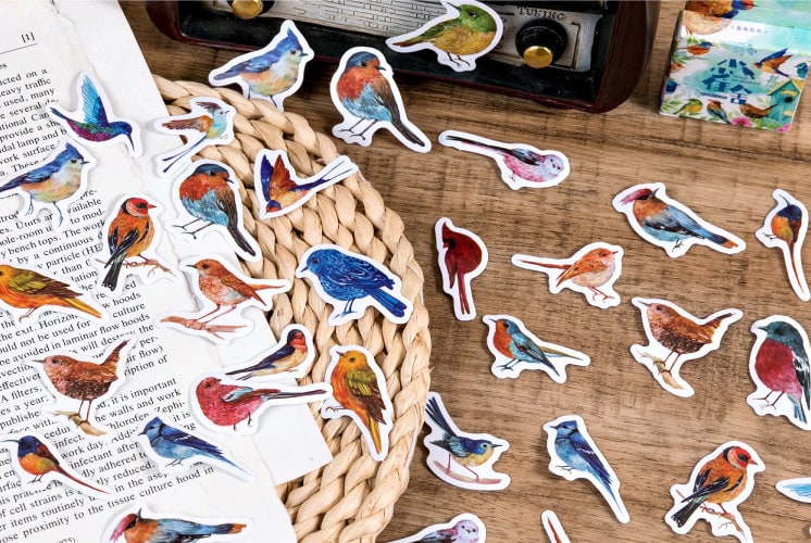 46pcs Birds Stickers Animal Stickers sticker flakes | Etsy