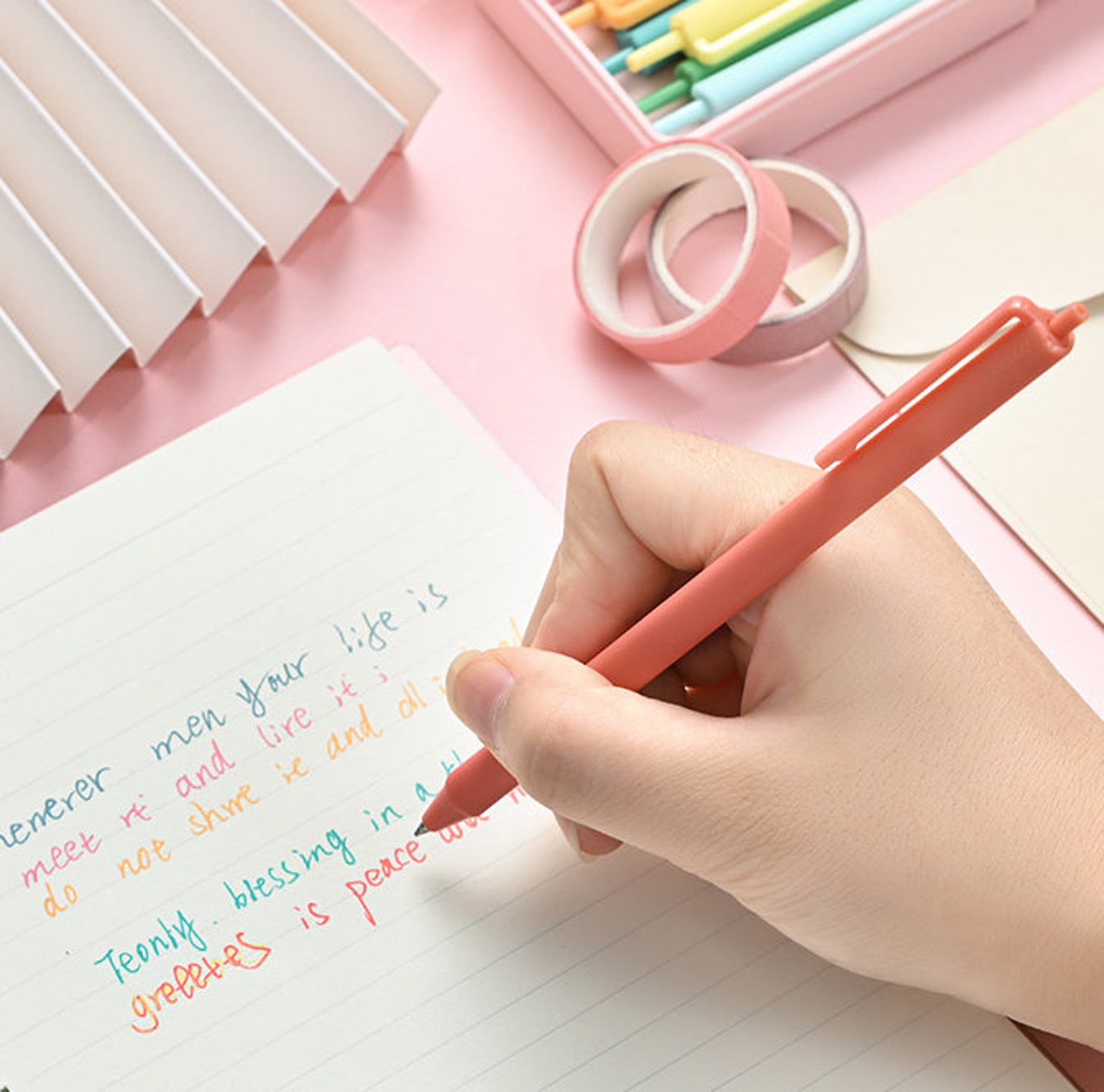 9pcs Gel Pens 0.5mm Kawaii Stationary Cute Pens Sign Pen - Etsy
