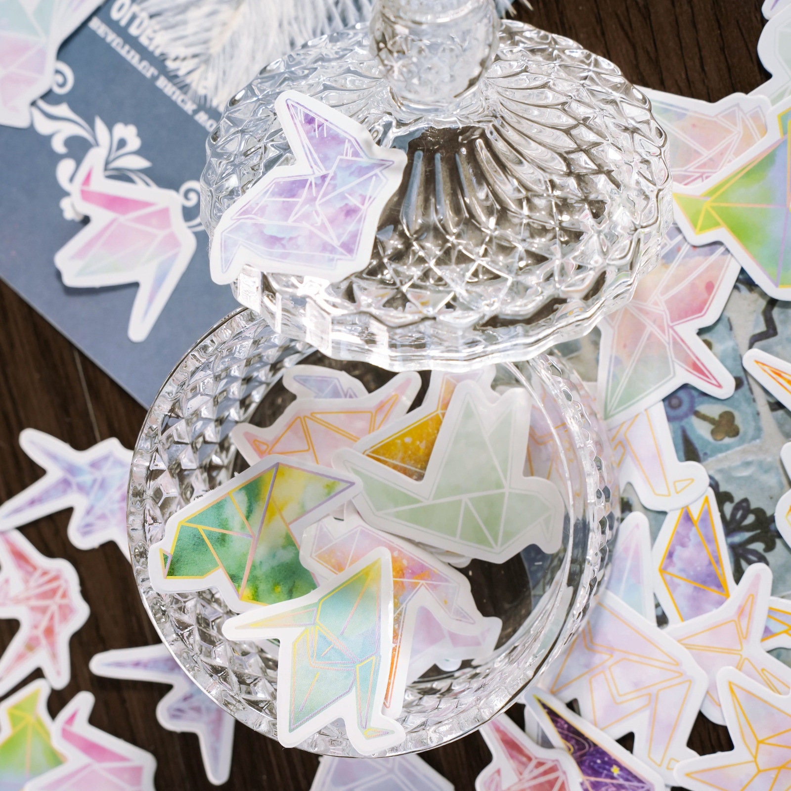 46pcs, Cute Stickers, Paper Crane Stickers, Sticker Flakes, Planner ...