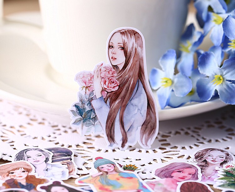 33pcs Girl Stickers Fashion Girl Planner Sticker Kawaii | Etsy