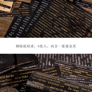 4 Sheets, English Stickers, Letters Stickers, Black Stickers, White ...