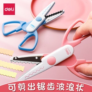 Lace Scissors, Wavy Scissors, Serrated Scissors, Pink, Blue, Cute Paper ...