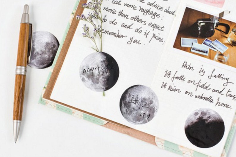 45pcs moon stickers sticker flakes planner sticker kawaii | Etsy
