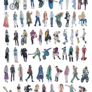 80pcs, Girl Stickers, Cute Sticker Bag, Sweet Girl, Sticker Flakes ...