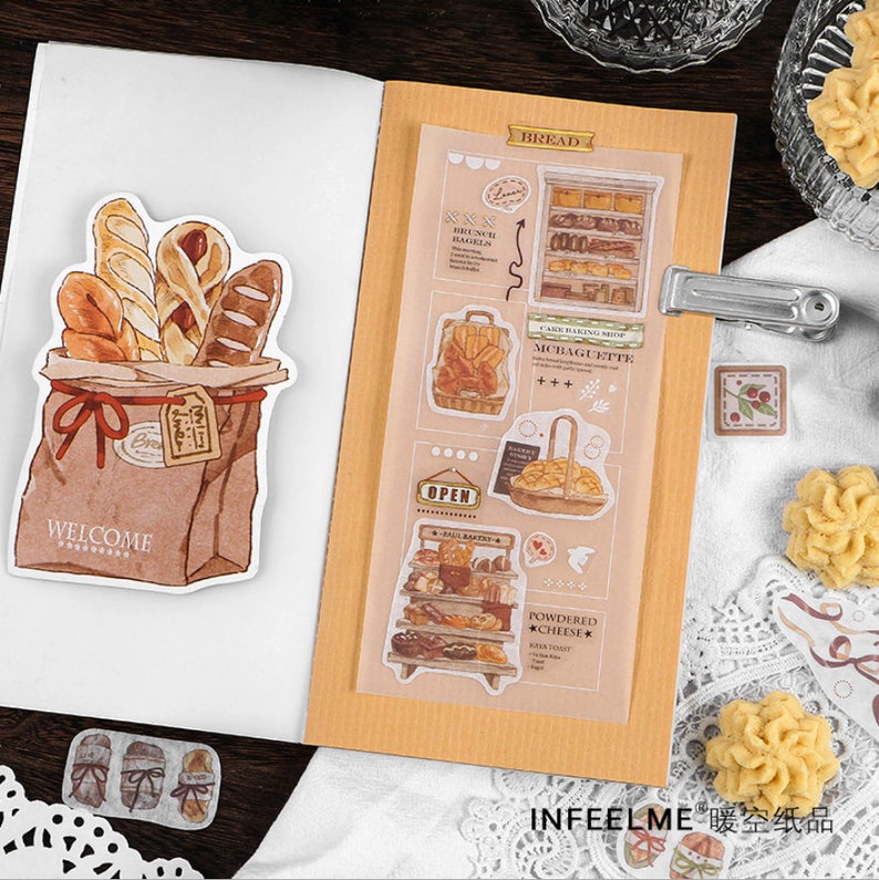 40pcs Cute Stickers Bread Stickers Food Photo Album - Etsy