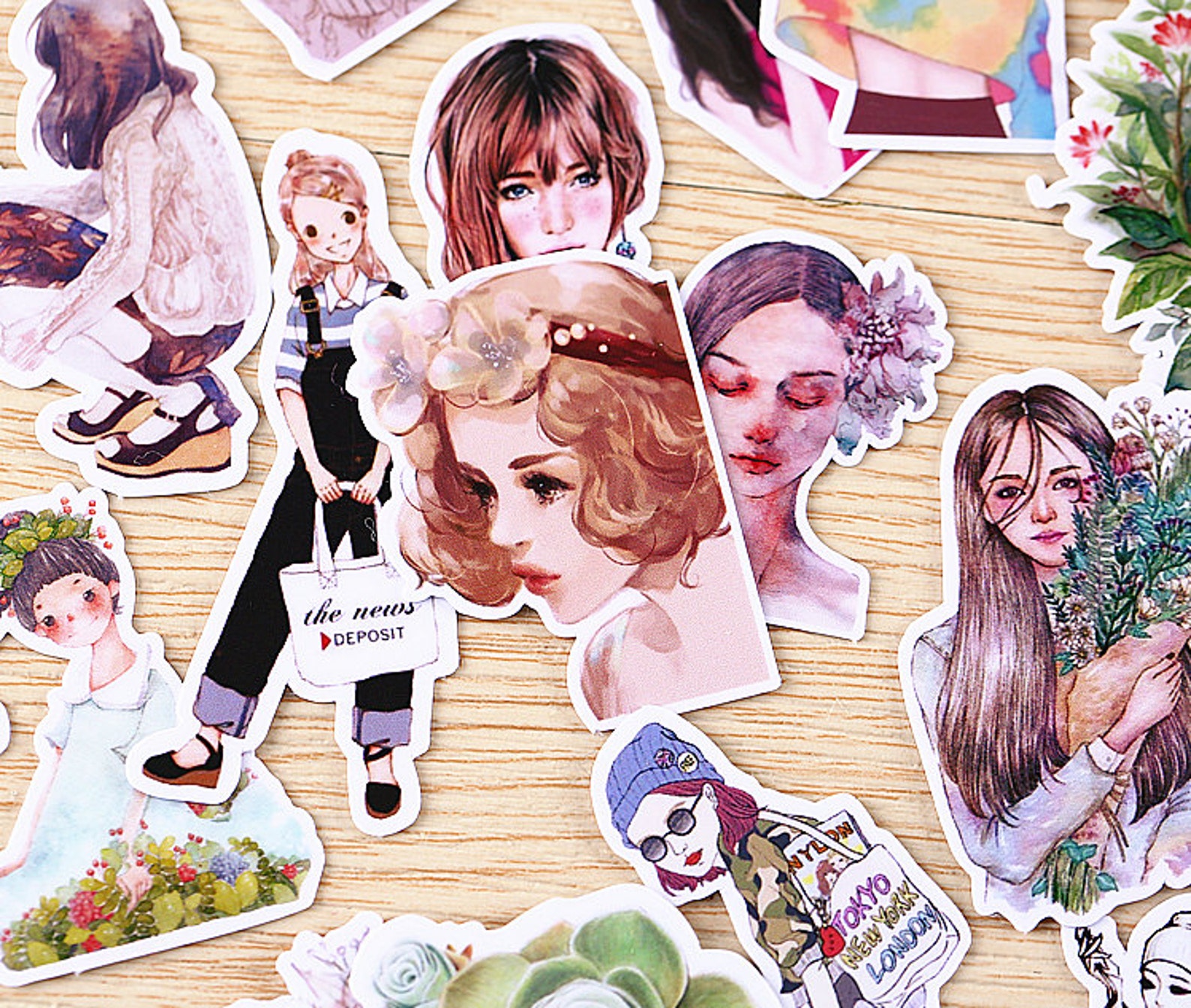 33pcs Girl Stickers Fashion Girl Planner Sticker Kawaii | Etsy