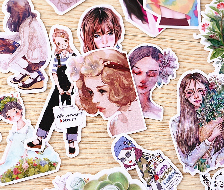 33pcs Girl Stickers Fashion Girl Planner Sticker Kawaii | Etsy