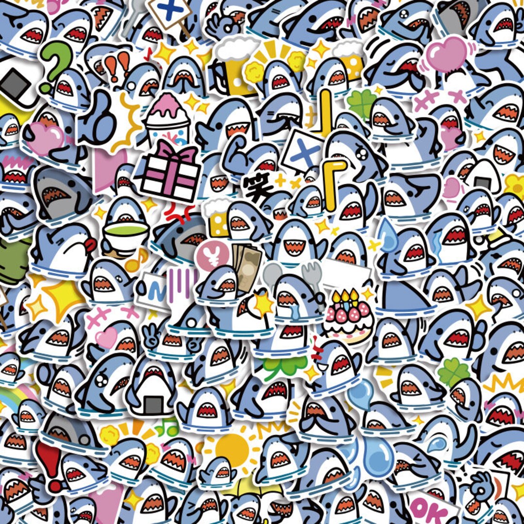 60pcs, Cute Shark Stickers, Suitcase Stickers, Cute Animal, Waterproof ...