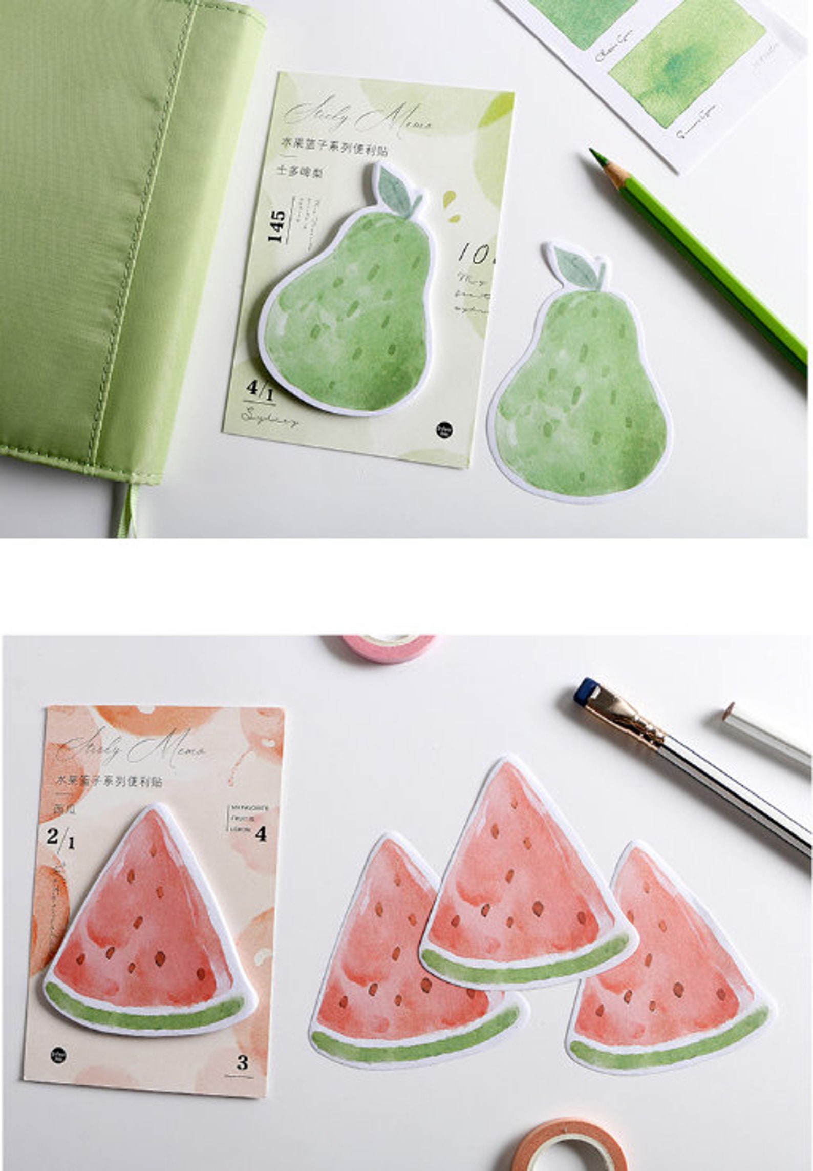 30sheets Fruit Sticky Notes Lemon Pear Peach Watermelon - Etsy