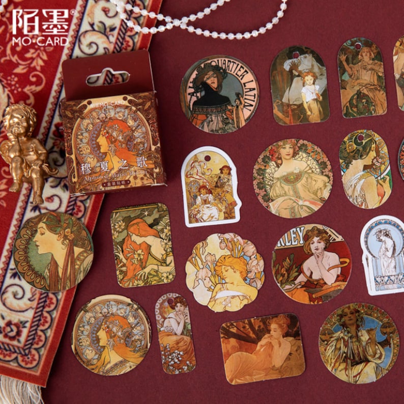 46pcs Art Stickers Sticker Flakes Planner Sticker Kawaii | Etsy