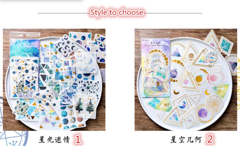 60pcs, Star Stickers, Moon, Galaxy, Cosmic, Planet, Universe, Colorful ...