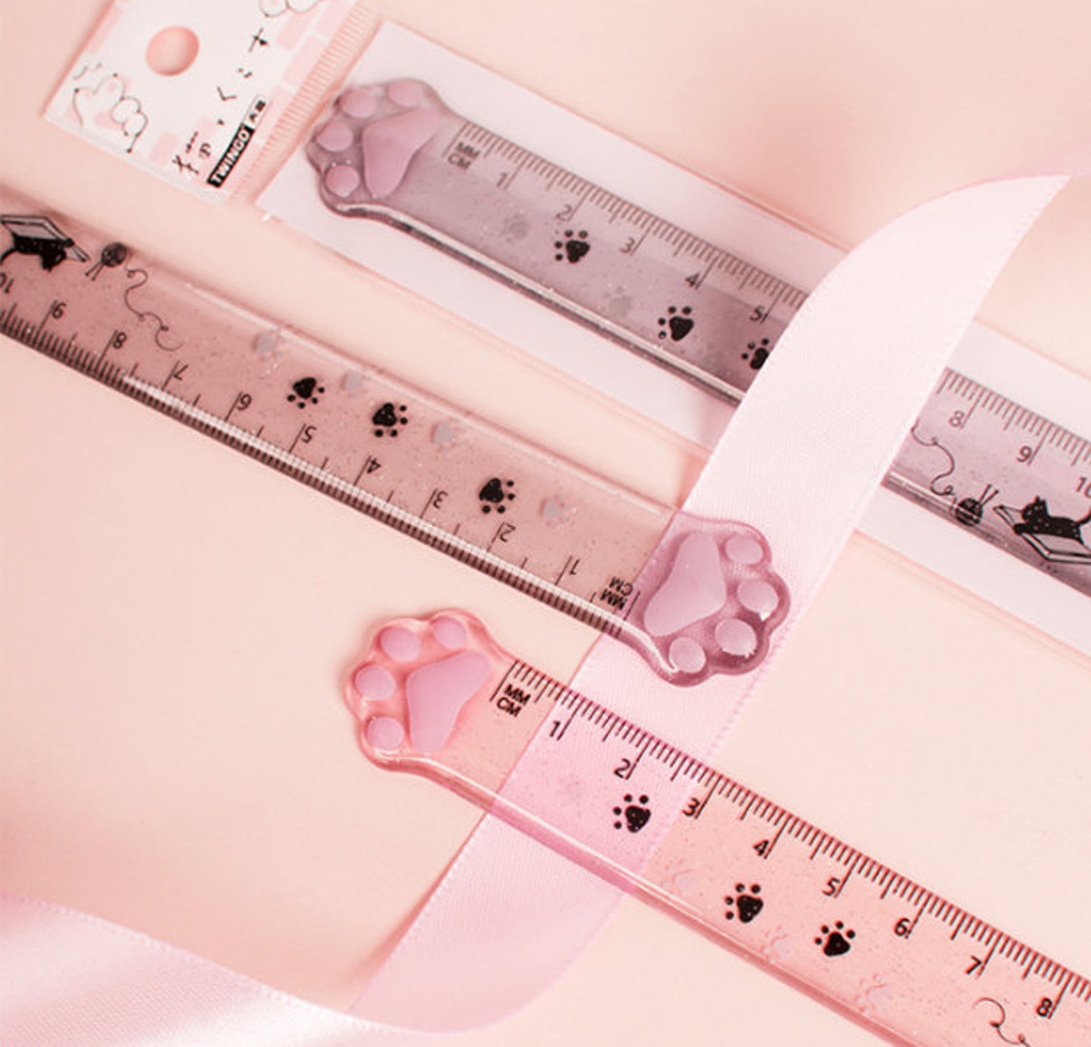 Cat Paw Ruler Animal Ruler Cute Ruler Kawaii Stationery - Etsy
