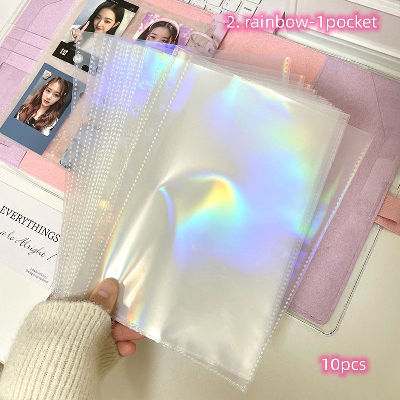 A5 Sticker Storage Inserts, Card Storage, 6 Ring, Rainbow, Star ...