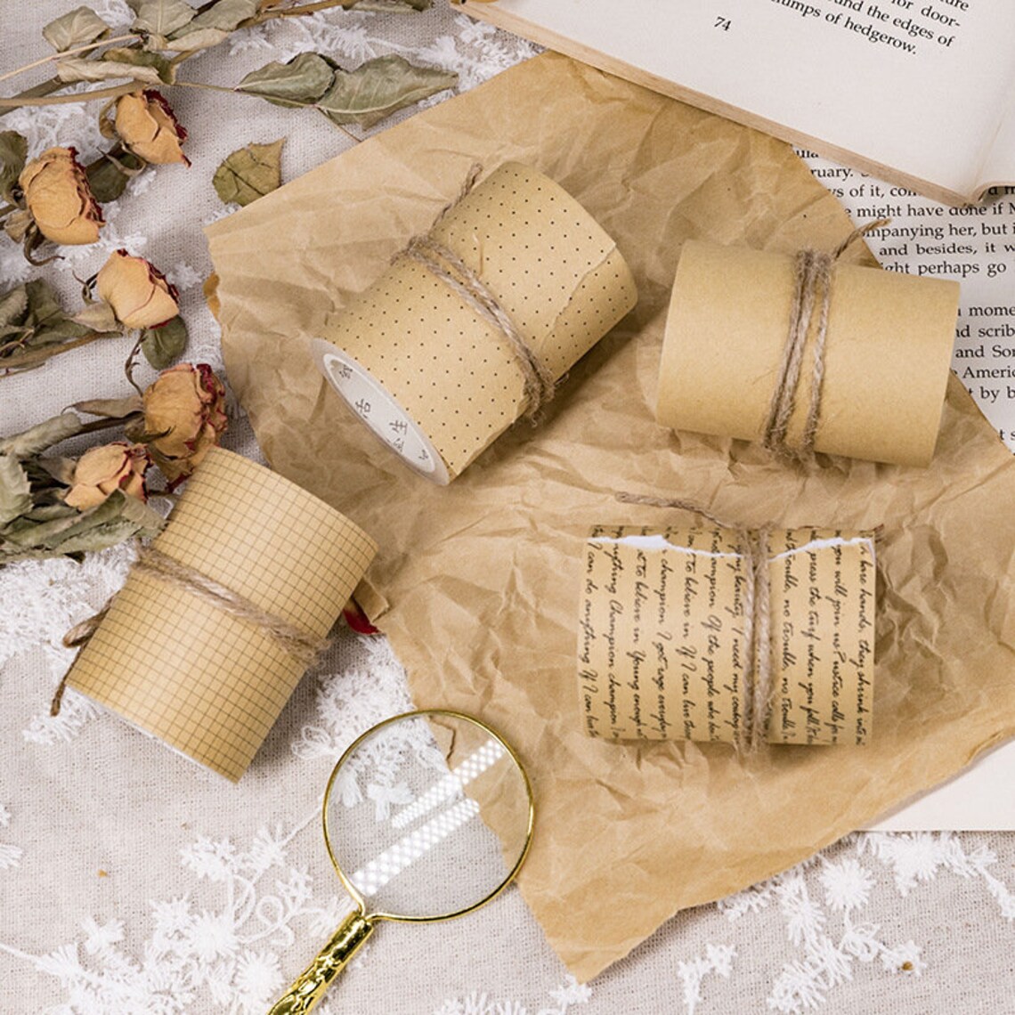 60mmx3m, Kraft Paper Tape, Kraft Paper, Dot, Wrapping Tape, Release ...