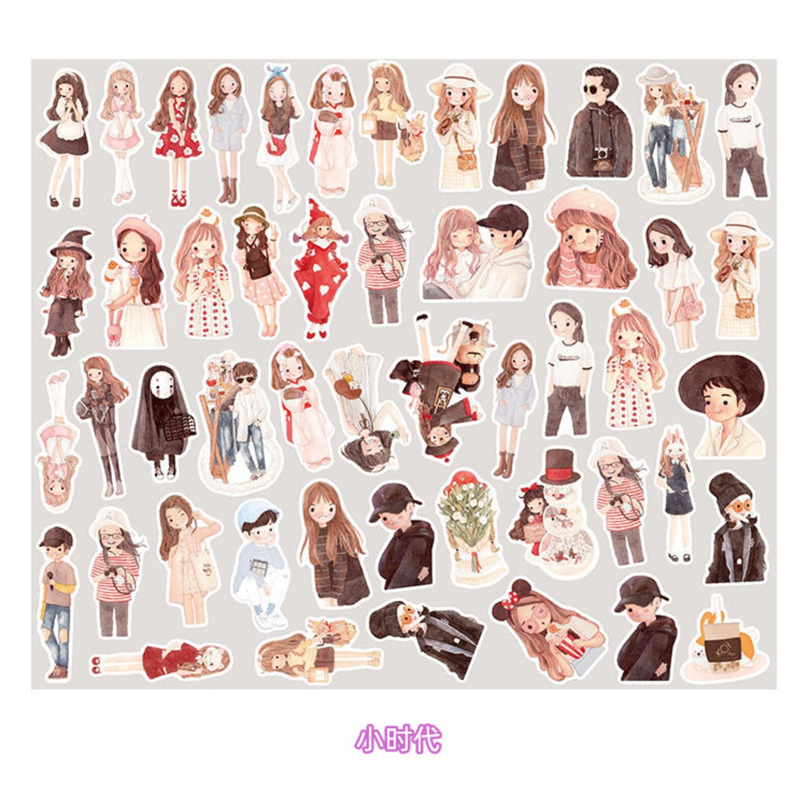 100pcs Girl Stickers Cute Girl Sticker Sticker Flakes - Etsy