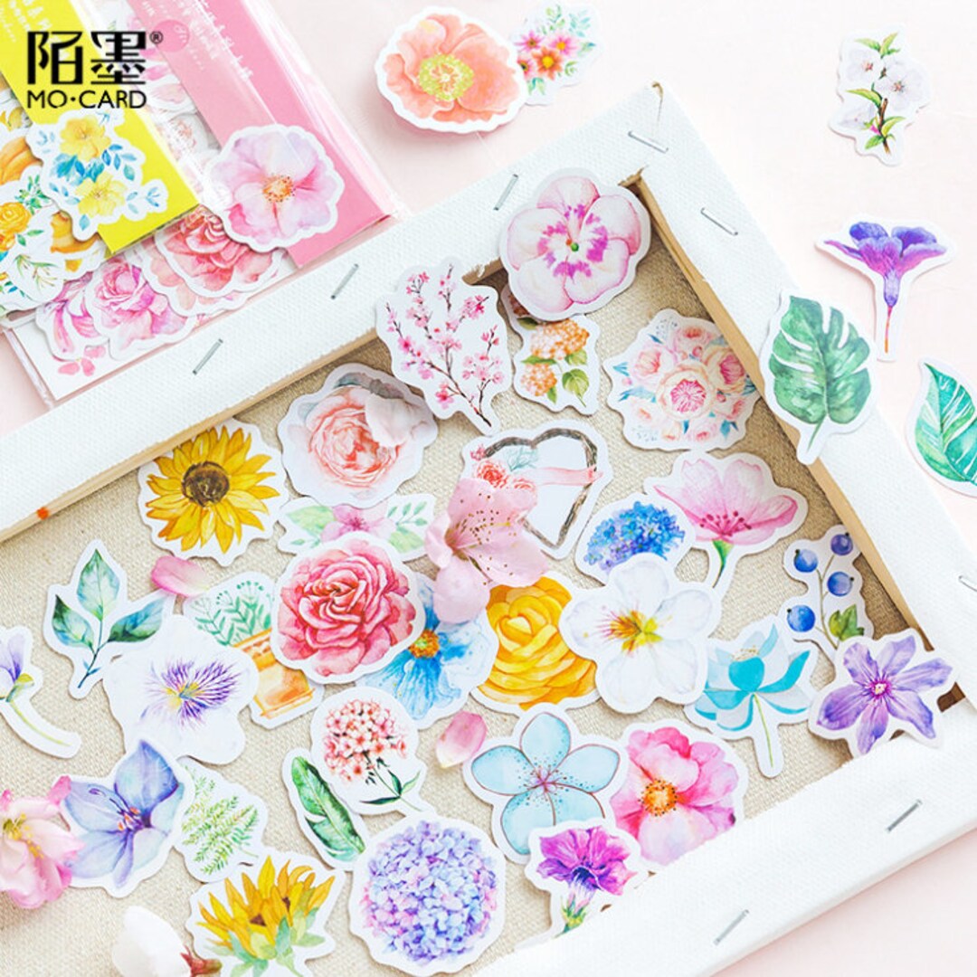 45pcs Flower Stickers Sticker Flakes Floral Stickers - Etsy