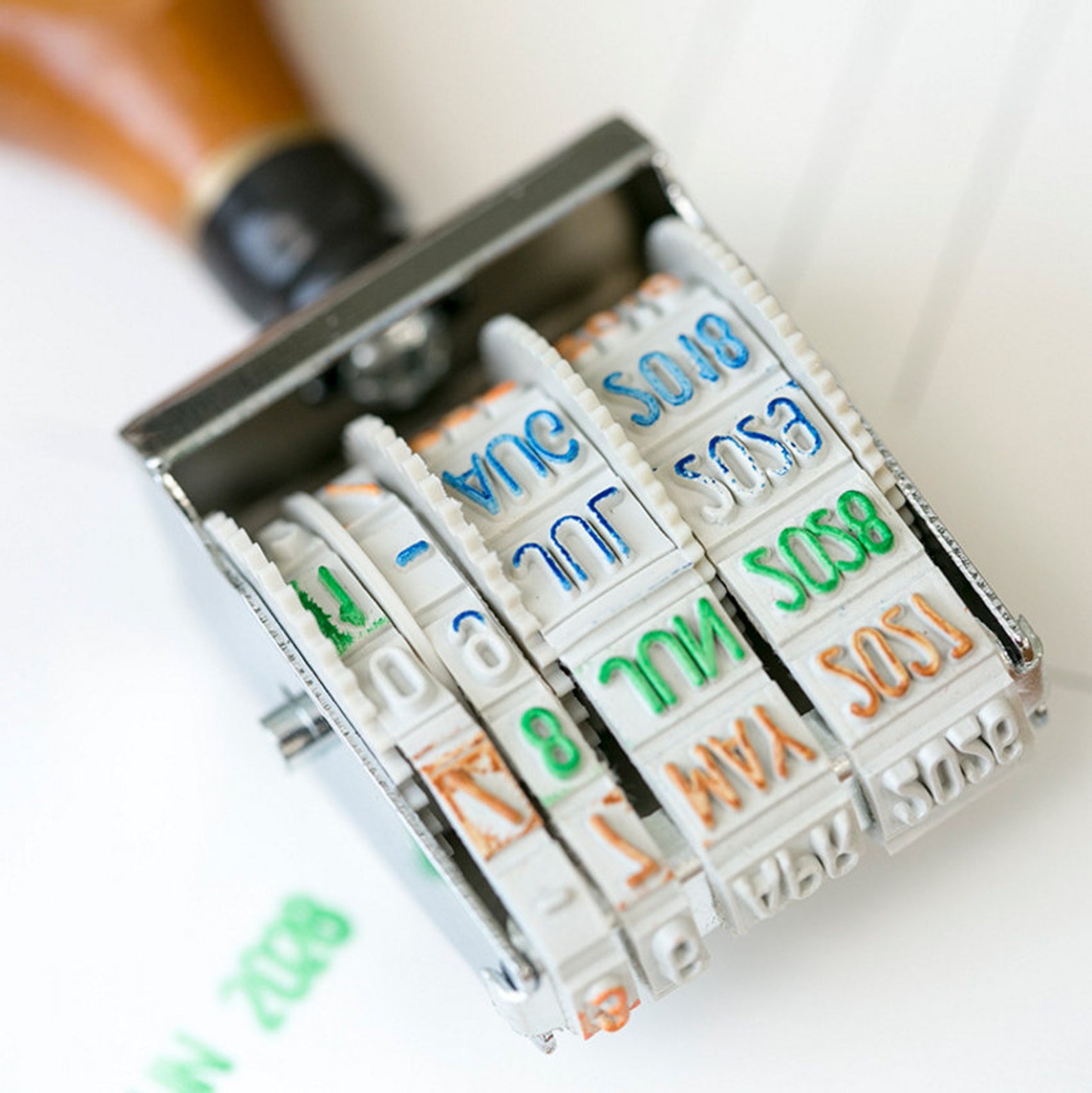 Date Stamp Planner Stamp Wooden Stamp Roller Date Stamp - Etsy