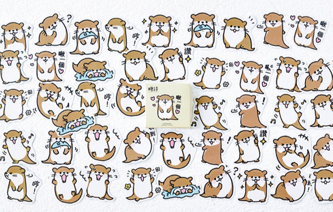 45pcs, Otter Stickers, Animal Stickers, Sticker Flakes, Planner Sticker ...