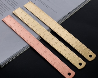 12cm Brass Ruler, Metal Ruler, Drawing Ruler, Kawaii Stationery ...