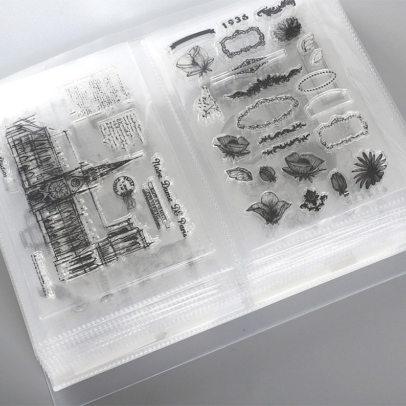 Sticker Storage Book Clear Stamp Storage Storage Album | Etsy