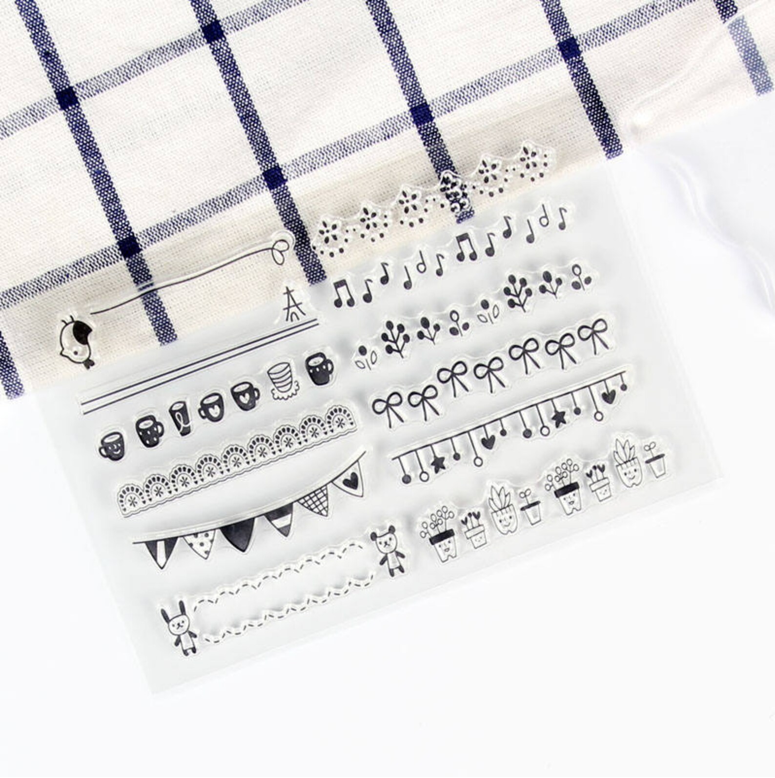 Clear Stamp Transparent Stamp Flag Stamp Banner Planner | Etsy