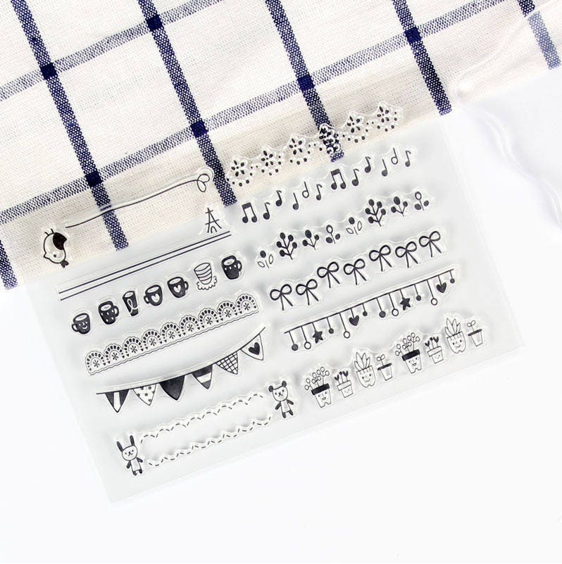 Clear Stamp Transparent Stamp Flag Stamp Banner Planner | Etsy