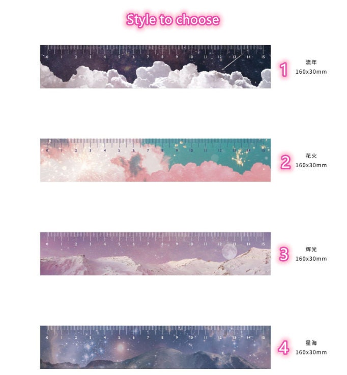 Ruler Drawing Ruler Cute Ruler Kawaii Stationery Student | Etsy