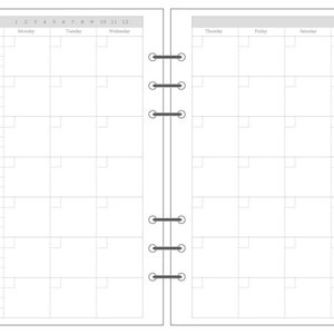 45sheets, A5 Planner Insert, Personal Size, Dot Inserts, Lined, Grid ...