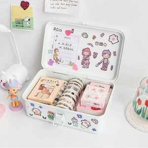 Ins Style White Box, Storage Box, Organiser Box, Containers, Stickers ...