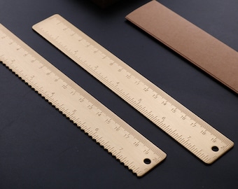 12cm Brass Ruler, Metal Ruler, Drawing Ruler, Kawaii Stationery ...