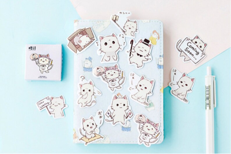 45pcs cat stickers animal stickers sticker flakes Planner | Etsy