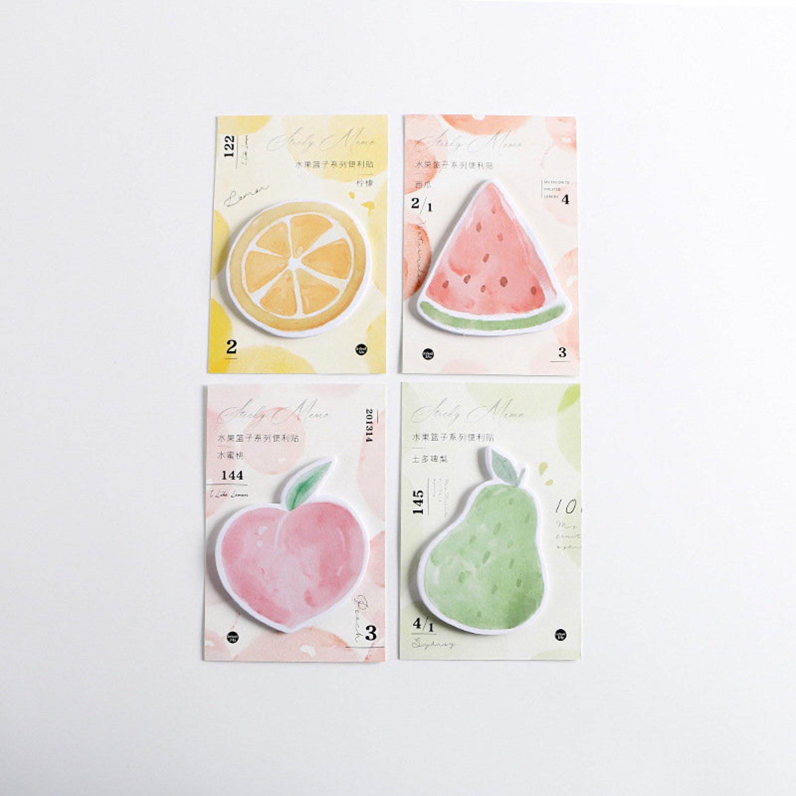 30sheets Fruit Sticky Notes Lemon Pear Peach Watermelon - Etsy