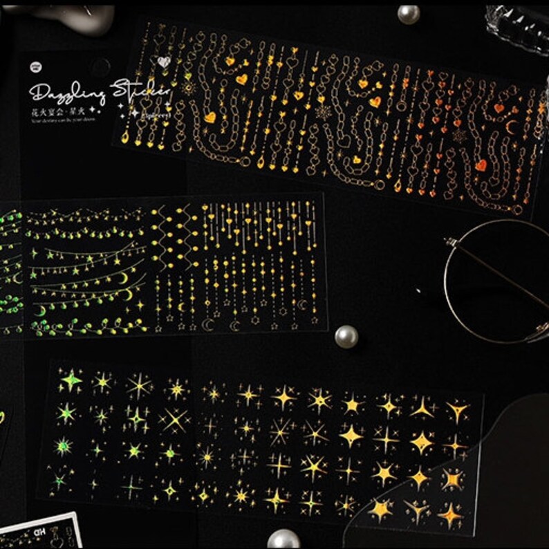 3 Sheets Life Stickers Life Decorations Moon Stickers PET - Etsy