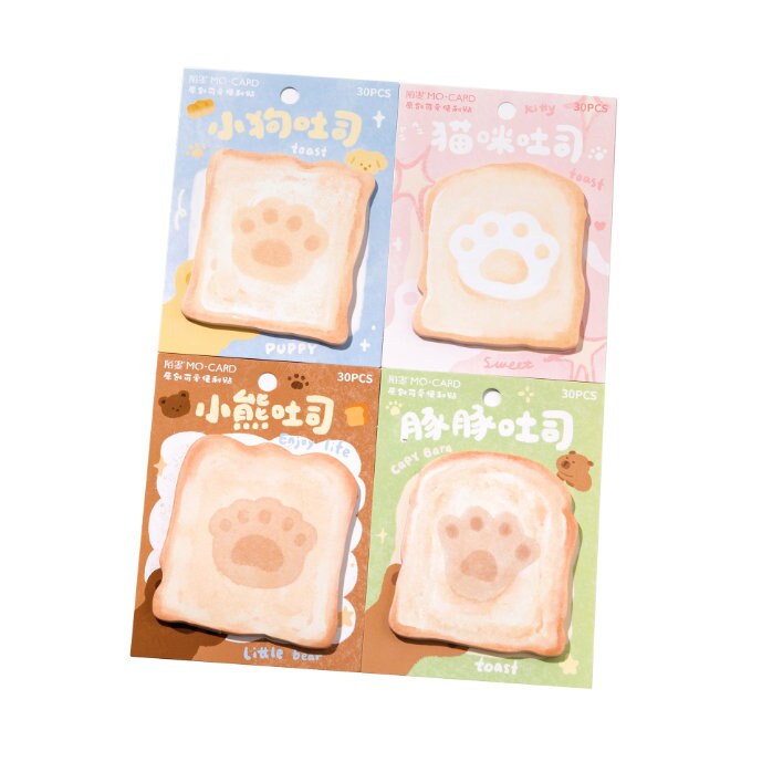 30sheets, Toastt Sticky Notes, Food Sticky Notes, Bookmark, Planner ...
