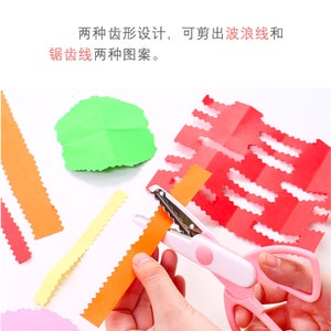 Lace Scissors, Wavy Scissors, Serrated Scissors, Pink, Blue, Cute Paper ...