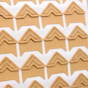 5 Sheets, Photo Corners Stickers, Kraft Photo Corners, Adhesive Photo ...