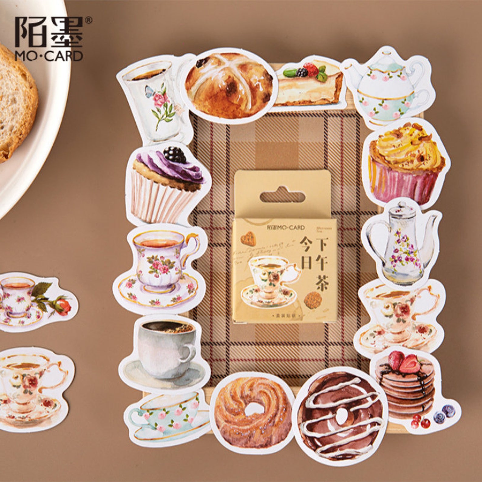 46pcs Dessert Stickers Cake Stickers Bread Tea Cup - Etsy
