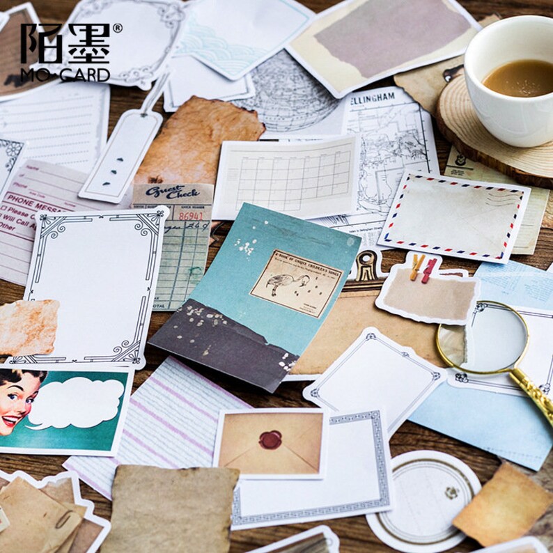 45pcs Written Stickers Flowers Vintage Big Stickers Cute - Etsy