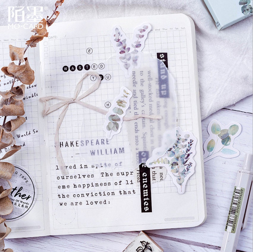 45pcs leaf stickers leaves stickers sticker flakes Planner | Etsy