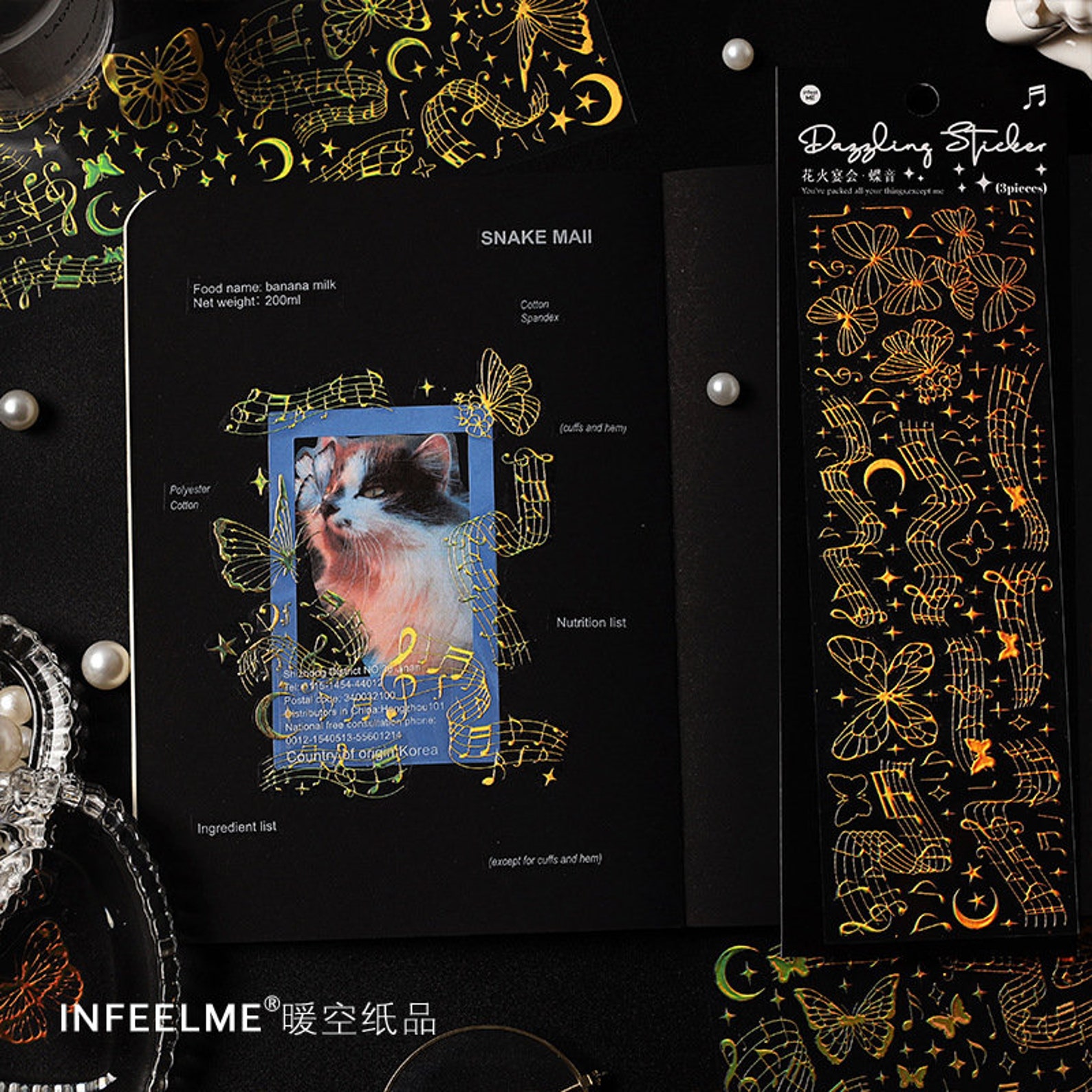 3 Sheets Life Stickers Life Decorations Moon Stickers PET - Etsy