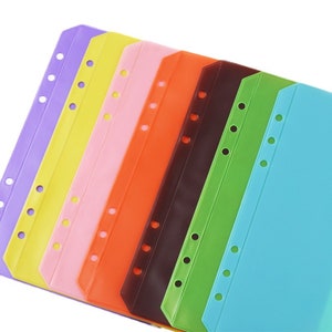 7pcs Set, A5/personal, 7 Different Colors, PVC Pouch, Zipper Pouch ...